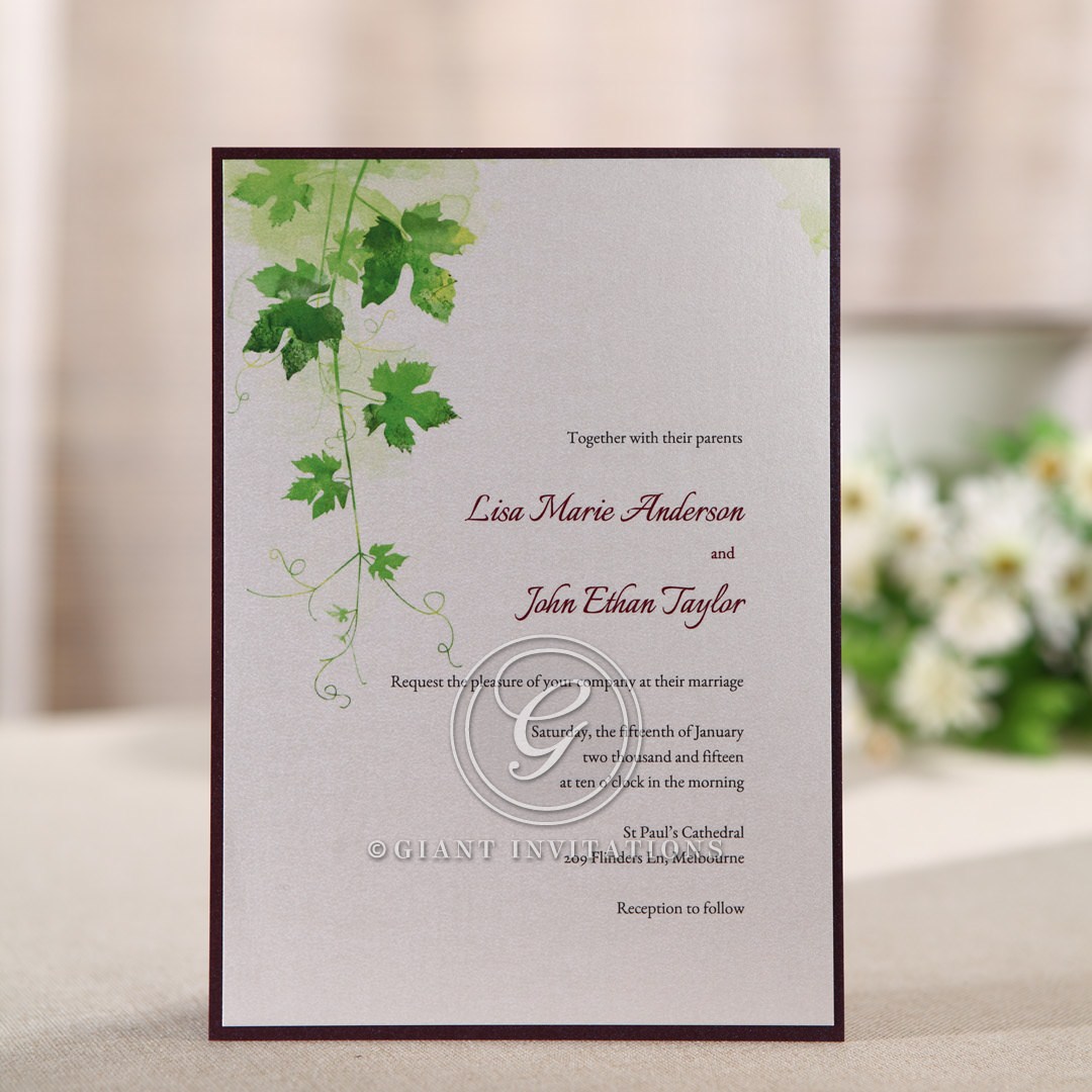 Natural Ivy Wedding Invitation | Giant Invitations