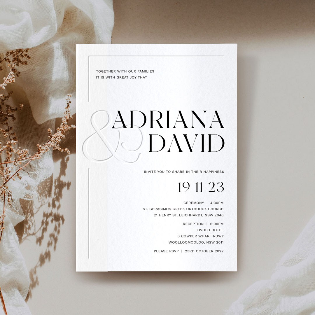 Inkless Letterpressed and Frame