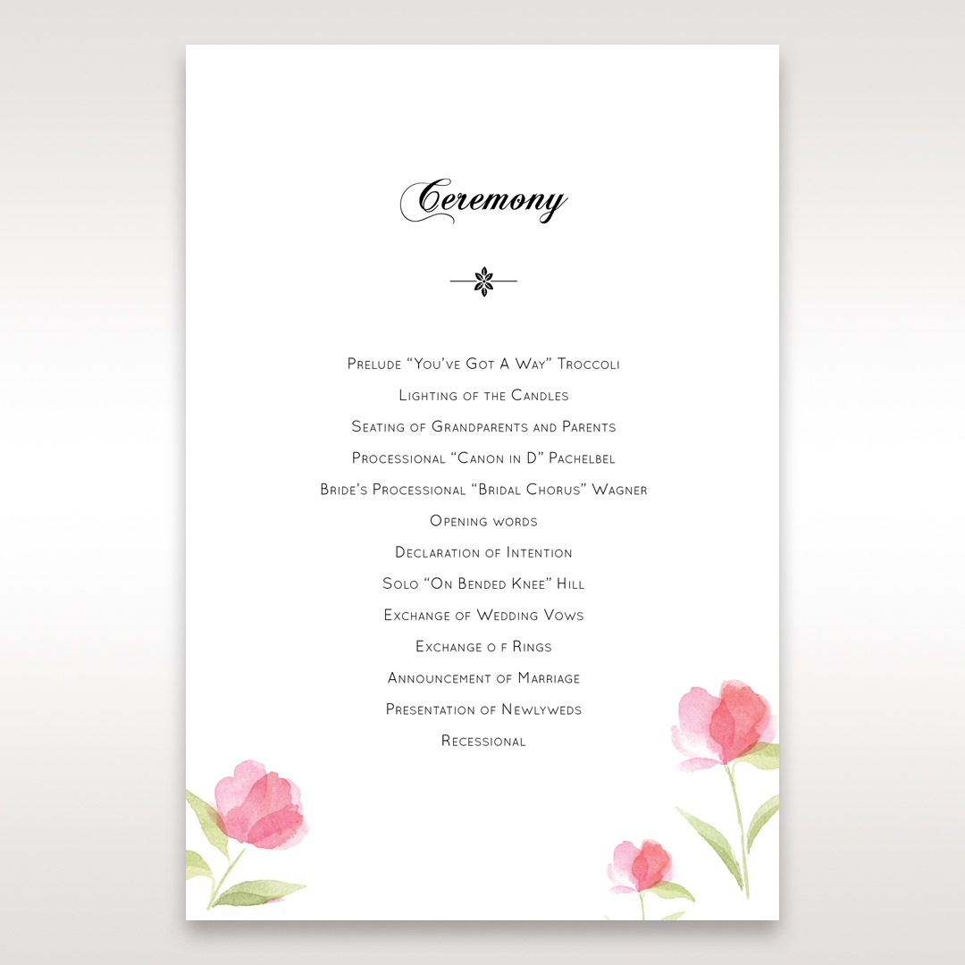 Order of Service Cards for Matching Stationery Sets
