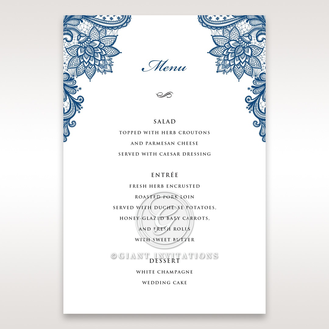 Reception Menu Cards - Wedding Decor Accessories