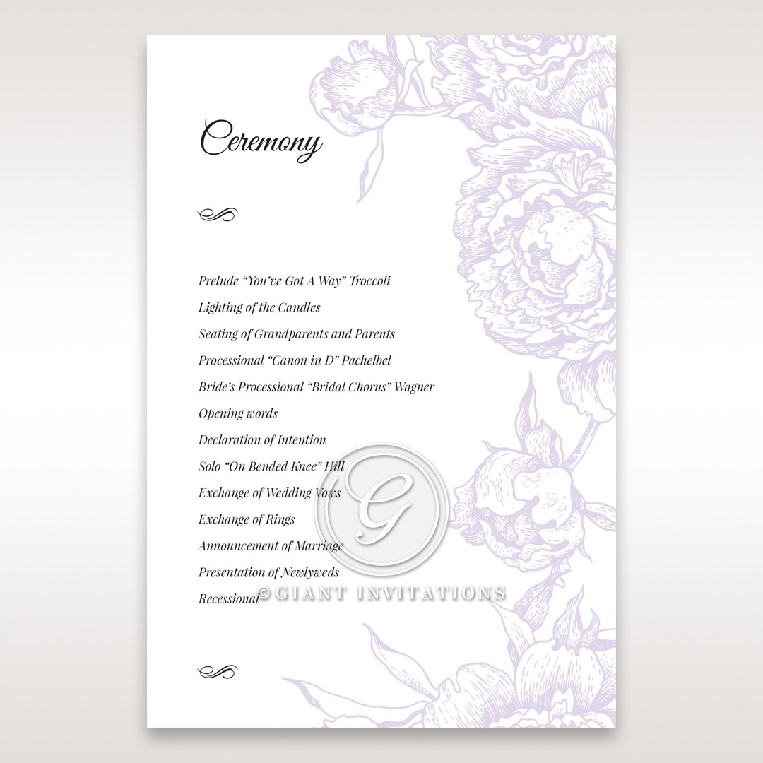 Order of Service Cards for Matching Stationery Sets