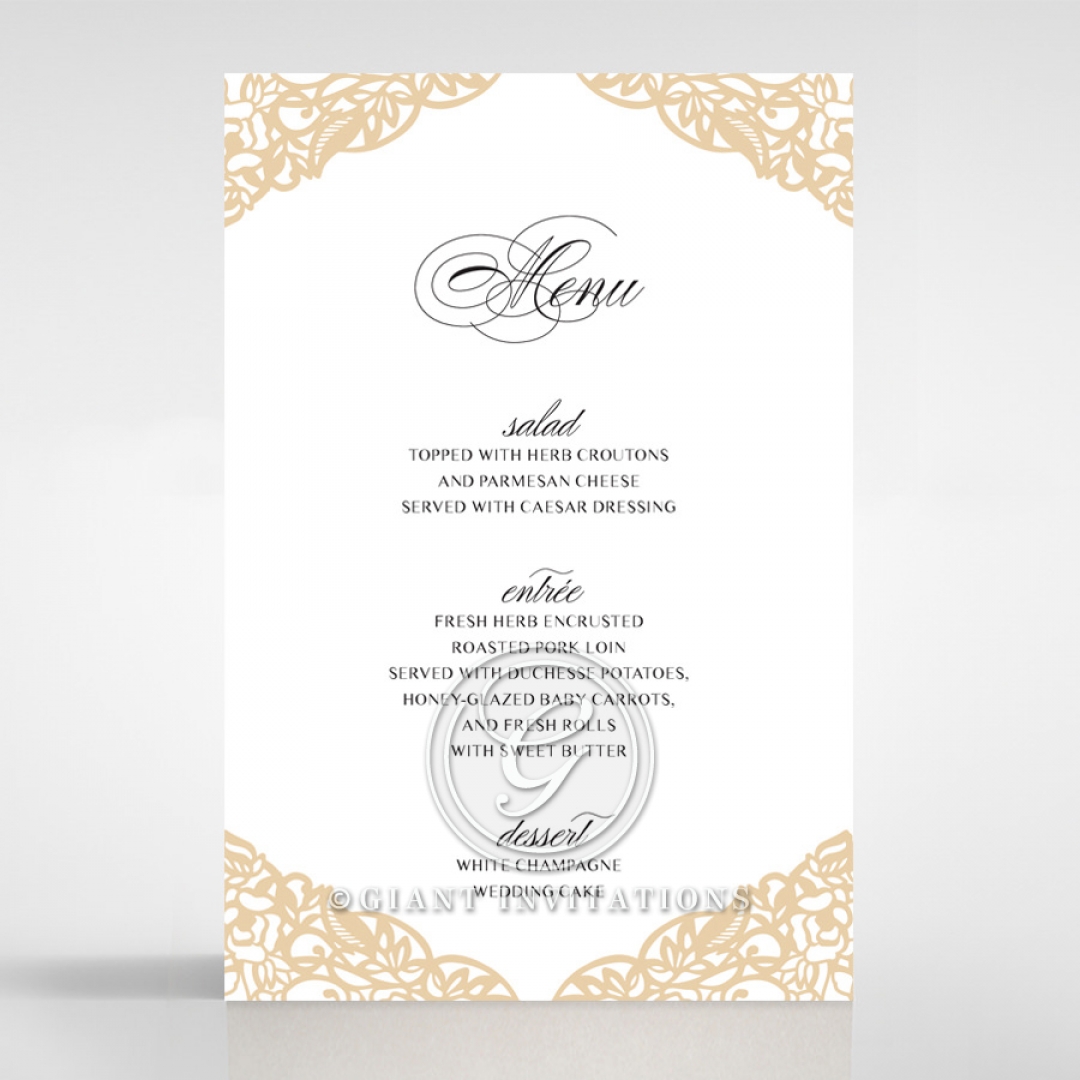 Reception Menu Cards - Wedding Decor Accessories