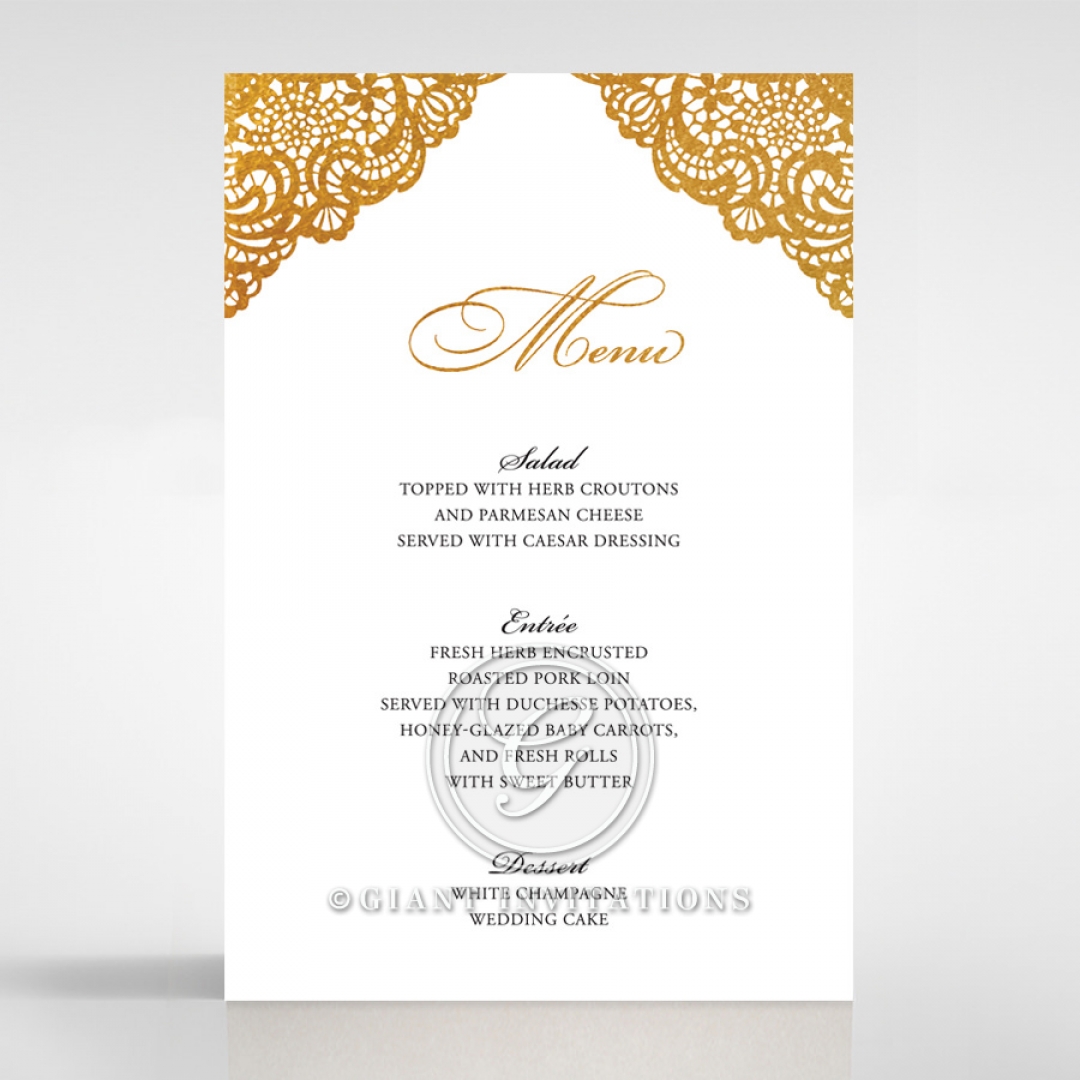 Reception Menu Cards - Wedding Decor Accessories