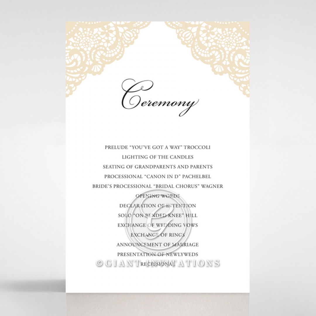 Order of Service Cards for Matching Stationery Sets