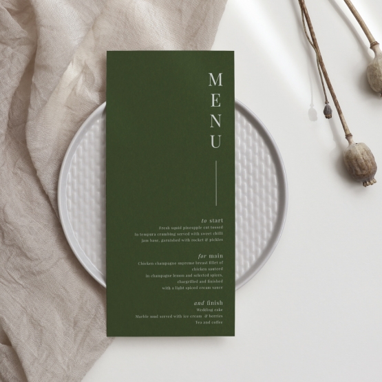 Reception Menu Cards - Wedding Decor Accessories