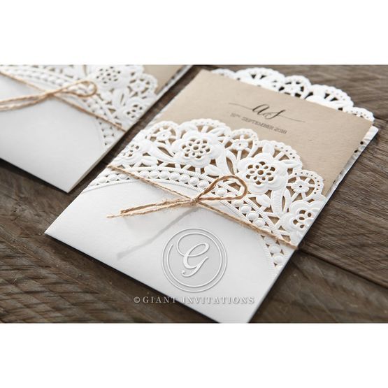 Doily wedding invitation | Honestweddingadvice.com