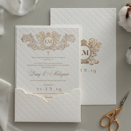 Luxurious Pocket Fold Wedding Invitations, Online
