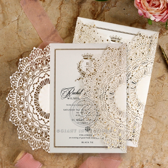 Doily wedding invitation | Honestweddingadvice.com